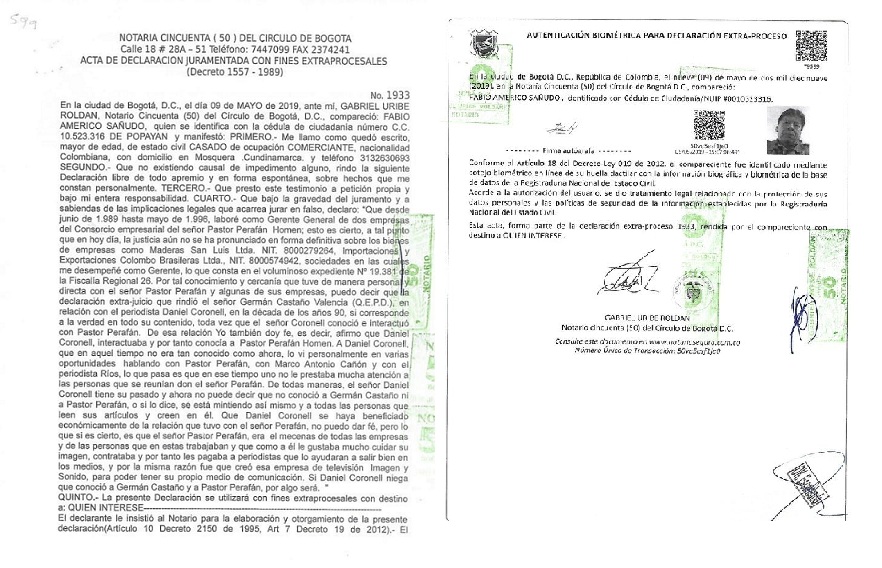 Comerciante confirmó al HOME NOTICIAS que sí declaró que fue testigo de ...
